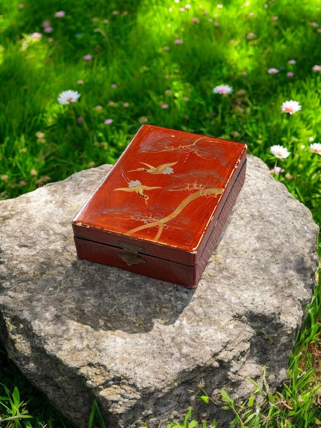 Chinese Red Lacquer Box - Etsy