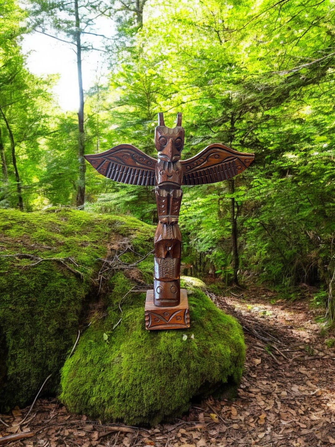 First Nations Hand-carved Wood Totem - Etsy
