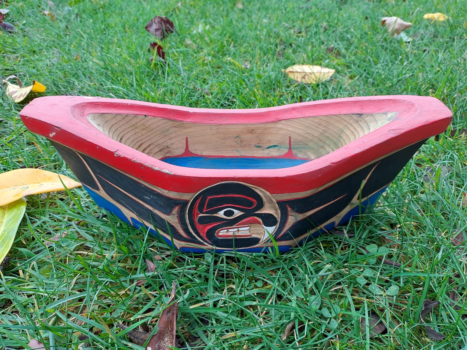First Nations Hand-carved and Painted Canoe - Etsy