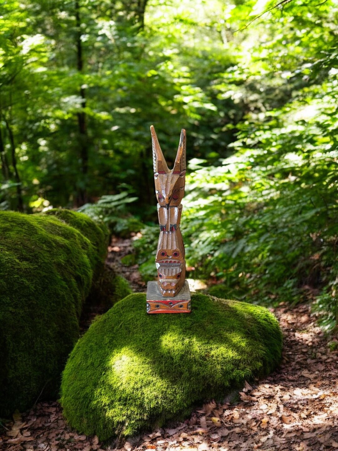 First Nations Hand-carved Wood Totem Signed - Etsy