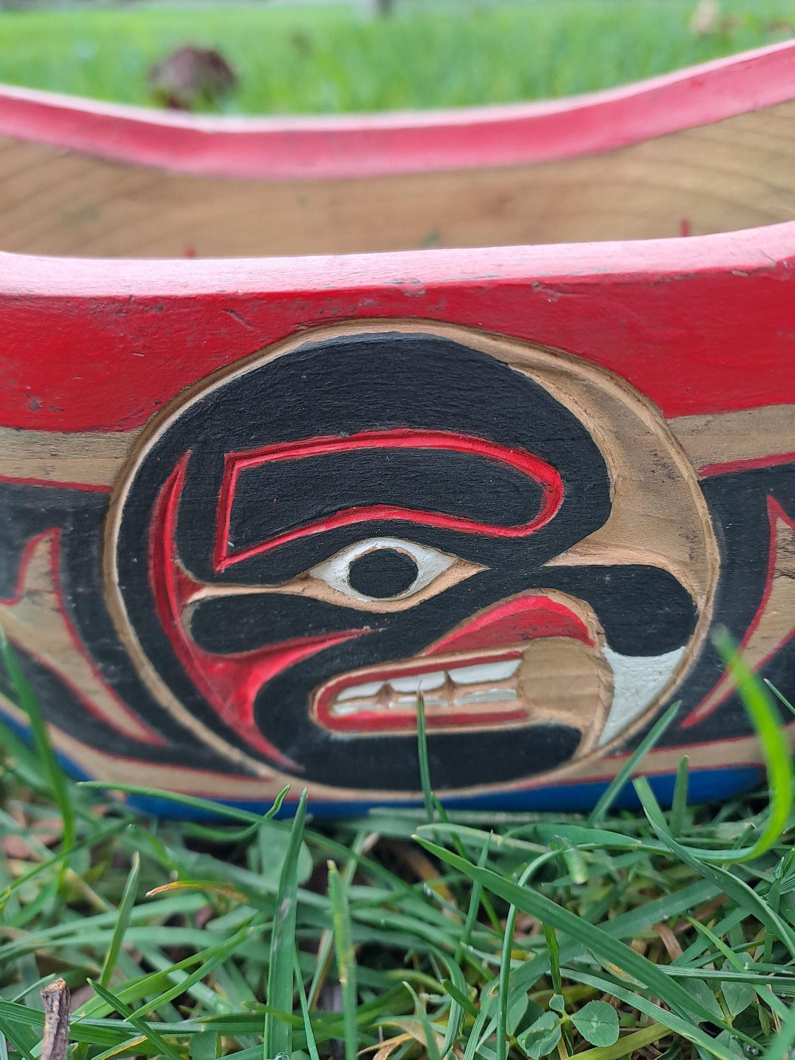 First Nations Hand-carved and Painted Canoe - Etsy