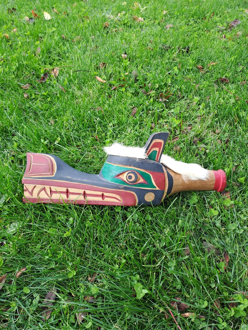 First Nations Wolf Rattle by Derek C. Heaton - Etsy