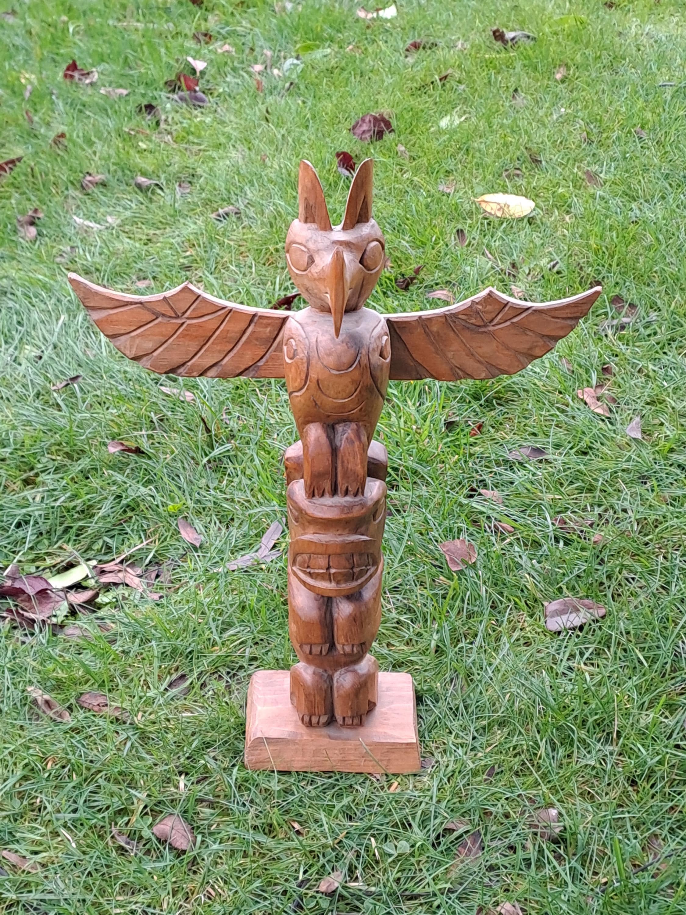 First Nations Hand-carved Totem Pole, Signed Dennis, Dated 1976 - Etsy