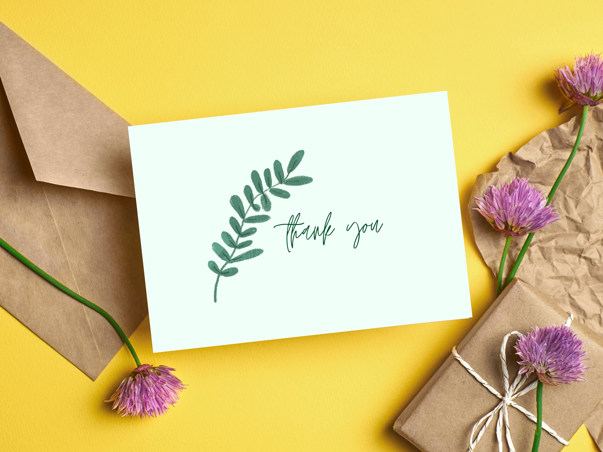 Thank You Card Printable Card Printable Thank You Card - Etsy