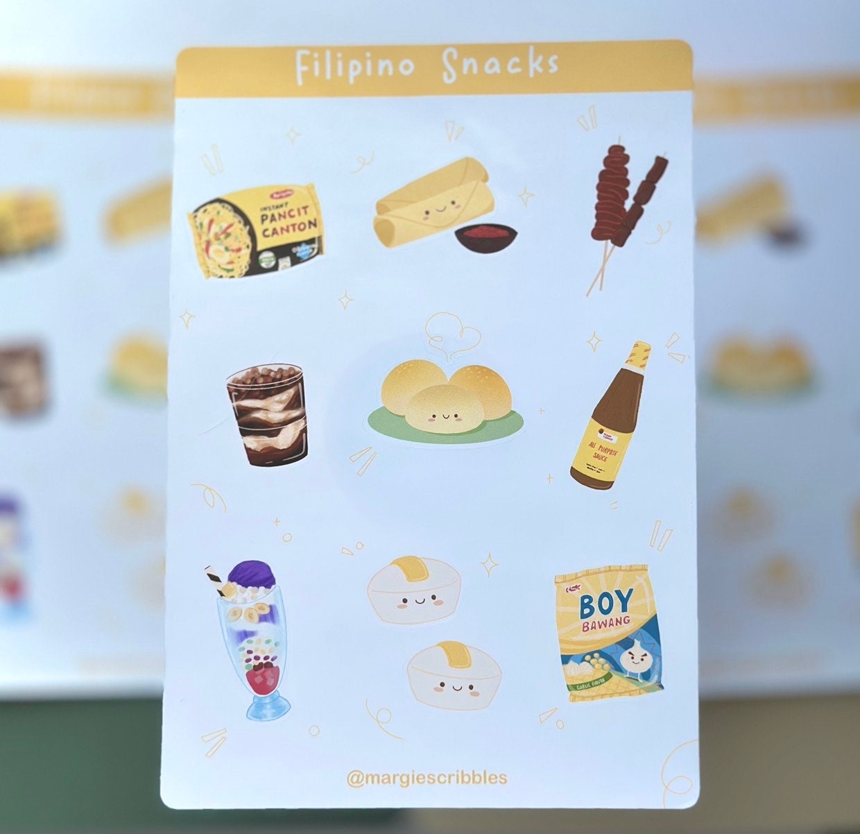 Filipino Snacks Sticker Sheet Pinoy Asian Food Stickers for - Etsy