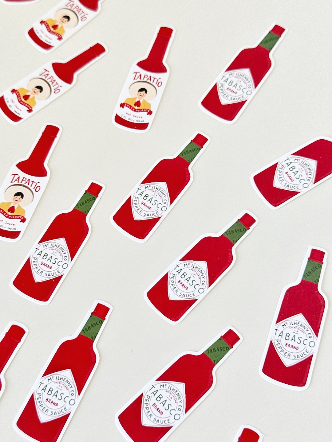 Hot Sauce Sticker Waterproof Mexican Sauce Sticker Hot Sauce Sticker ...