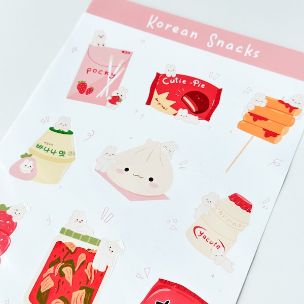 Korean Snack Stickers - Etsy