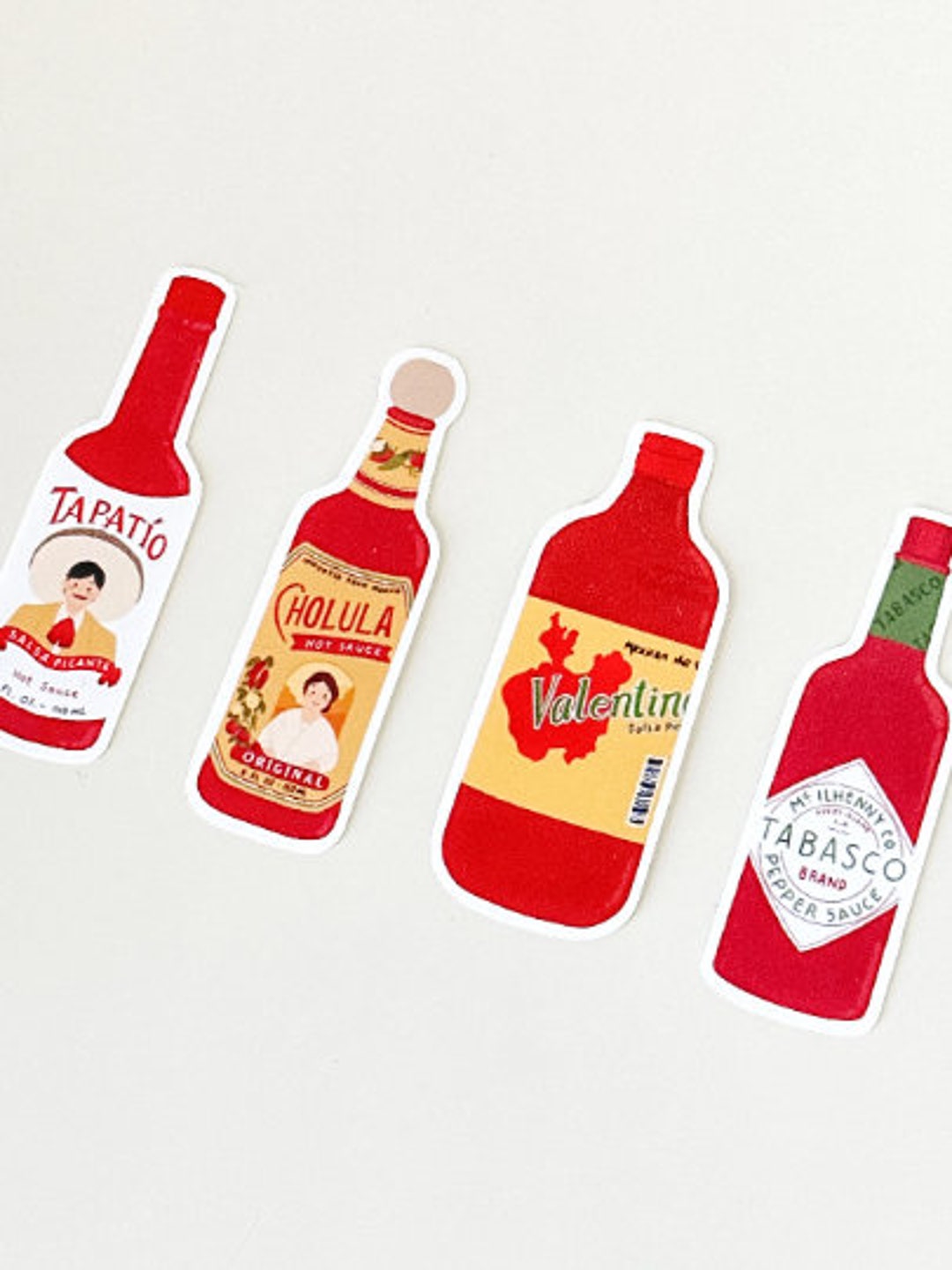 Hot Sauces Set Waterproof Stickers Mexican Food Stickers hot Sauces ...