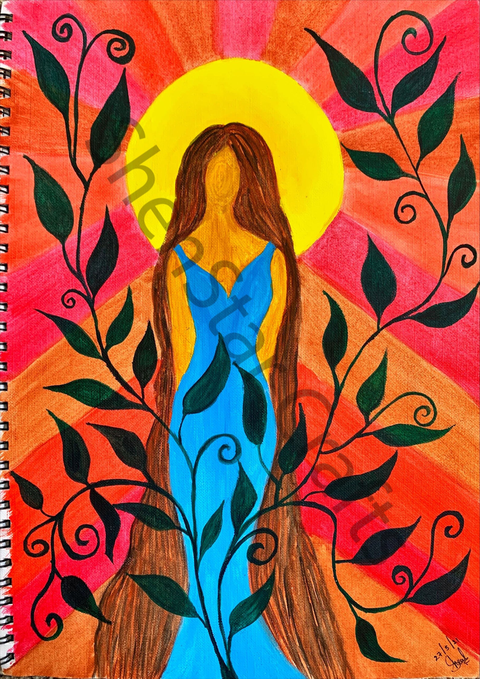 Custom Drawing and Creative Artworks on Canvas, Personalized Watercolor ...