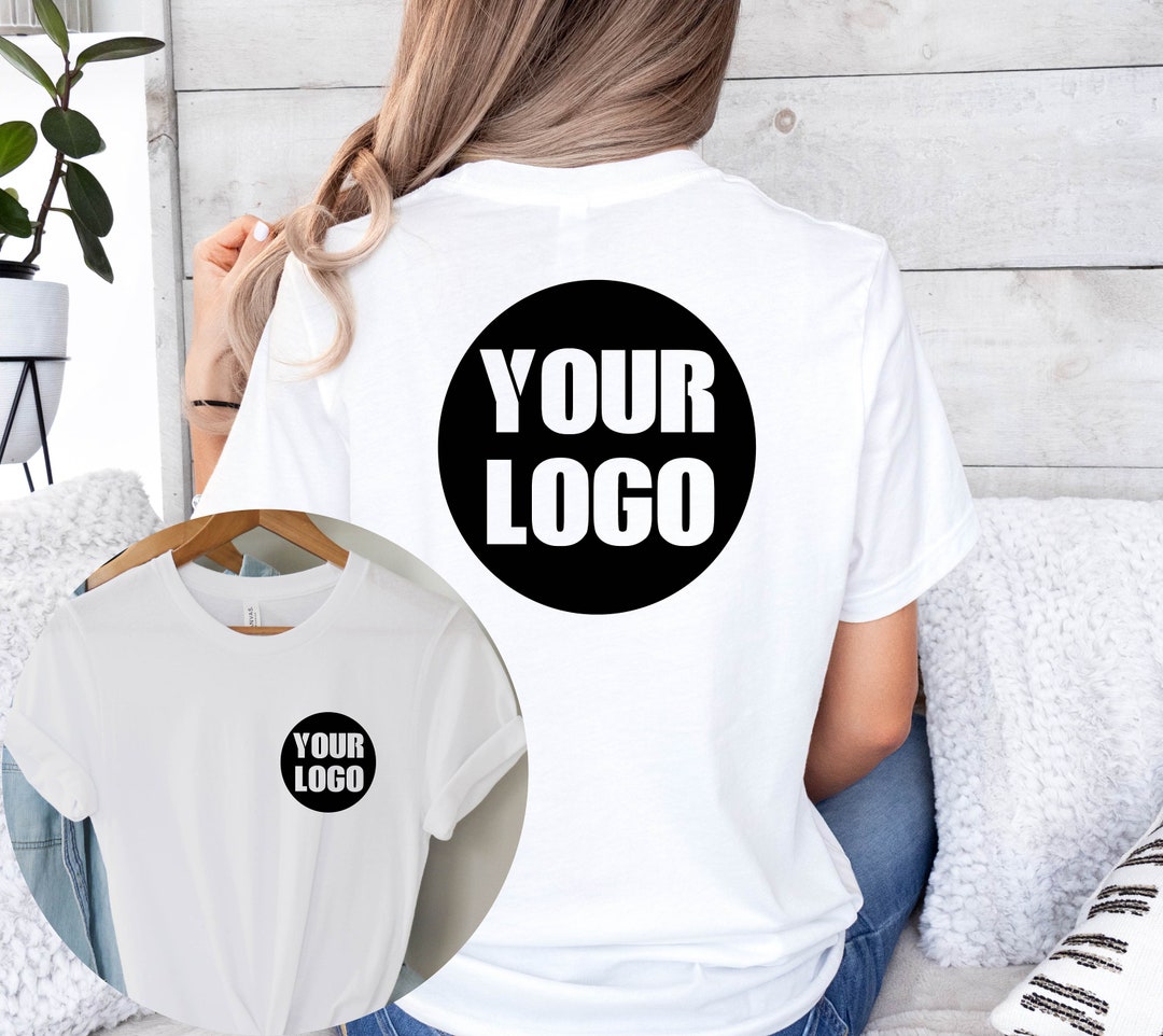 Pocket & Back Custom Logo Shirt, Back Print Custom Logo Shirt ...