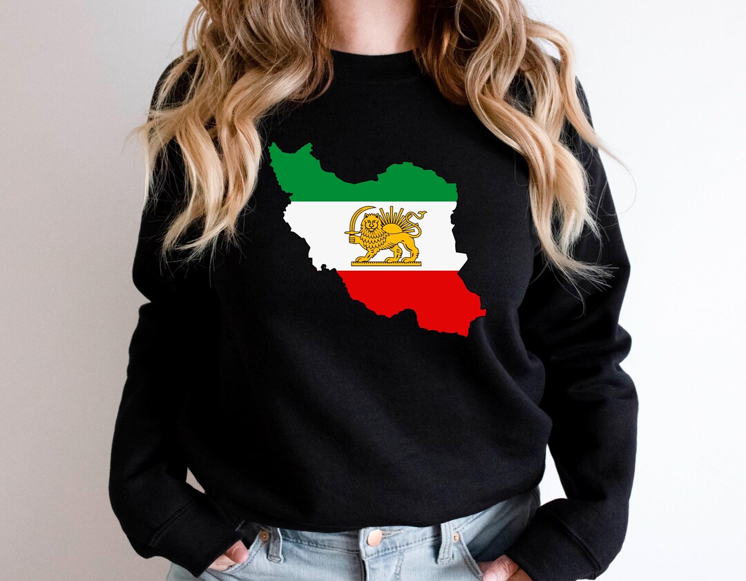 Make Iran Great Again Sweatshirt Persian Map Hoodie Shir O Khorshid ...