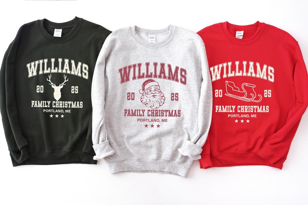 Custom Family Christmas Sweatshirt, Personalized Name Holiday Trip ...
