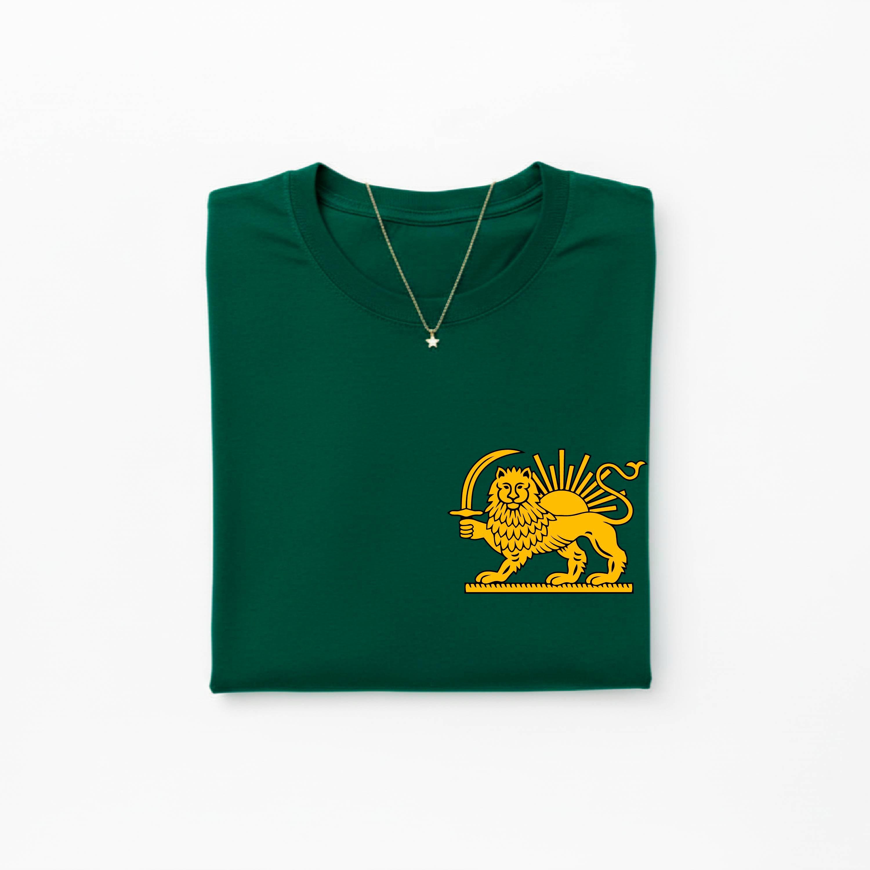 Persian Lion and Sun Pocket Shirt Small Shir O Khorshid Logo Tee ...
