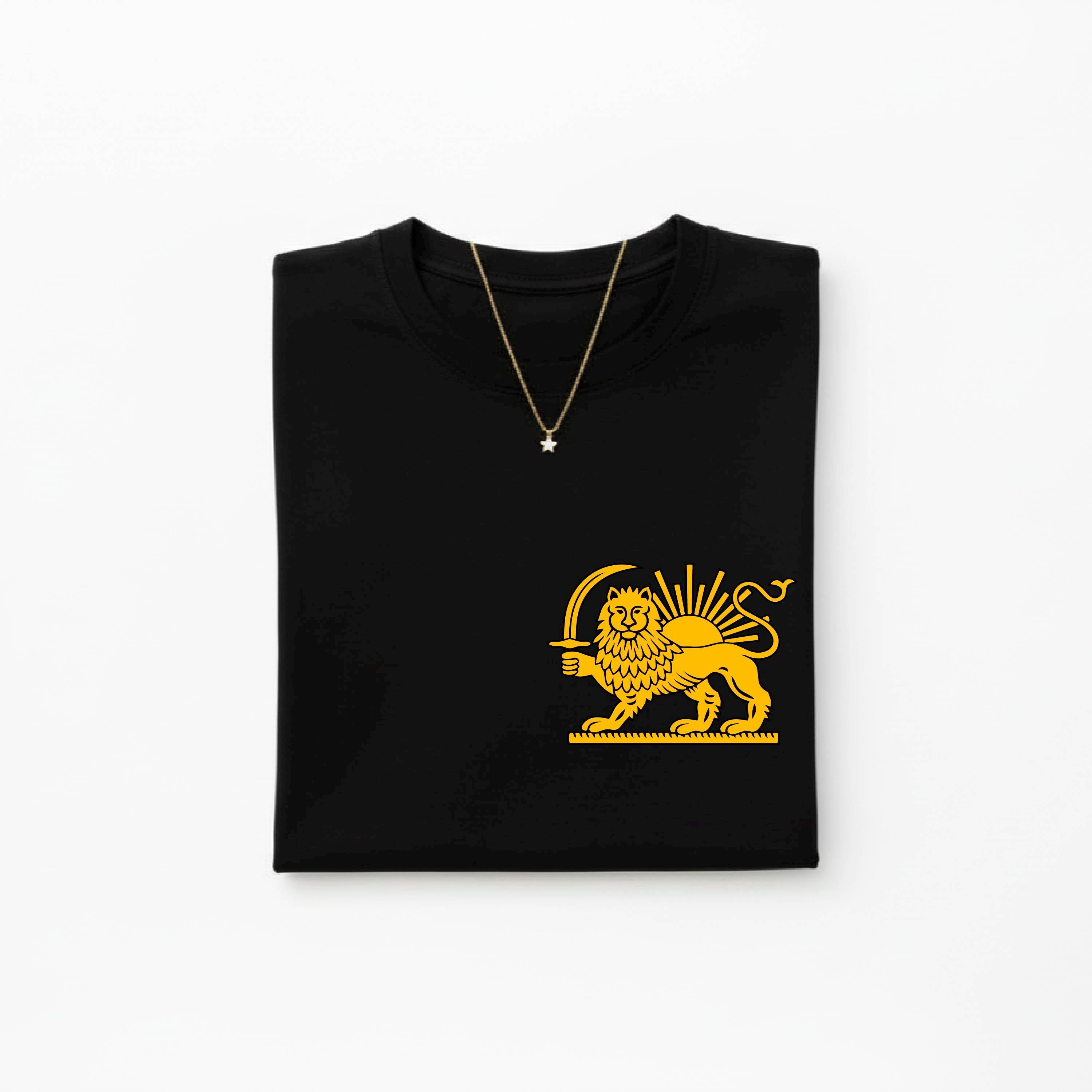 Persian Lion and Sun Pocket Shirt Small Shir O Khorshid Logo Tee ...