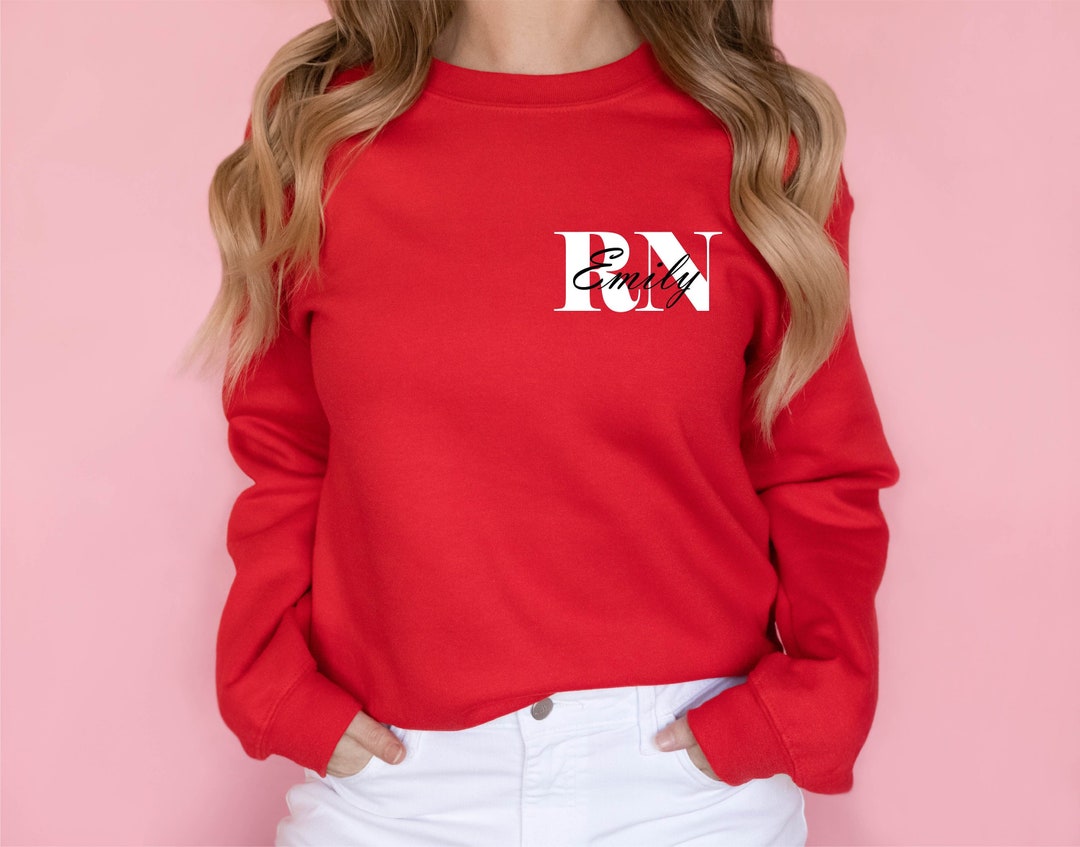 Personalized RN Nurse Sweatshirt, Custom Nurse Sweaters, Nurse Life ...