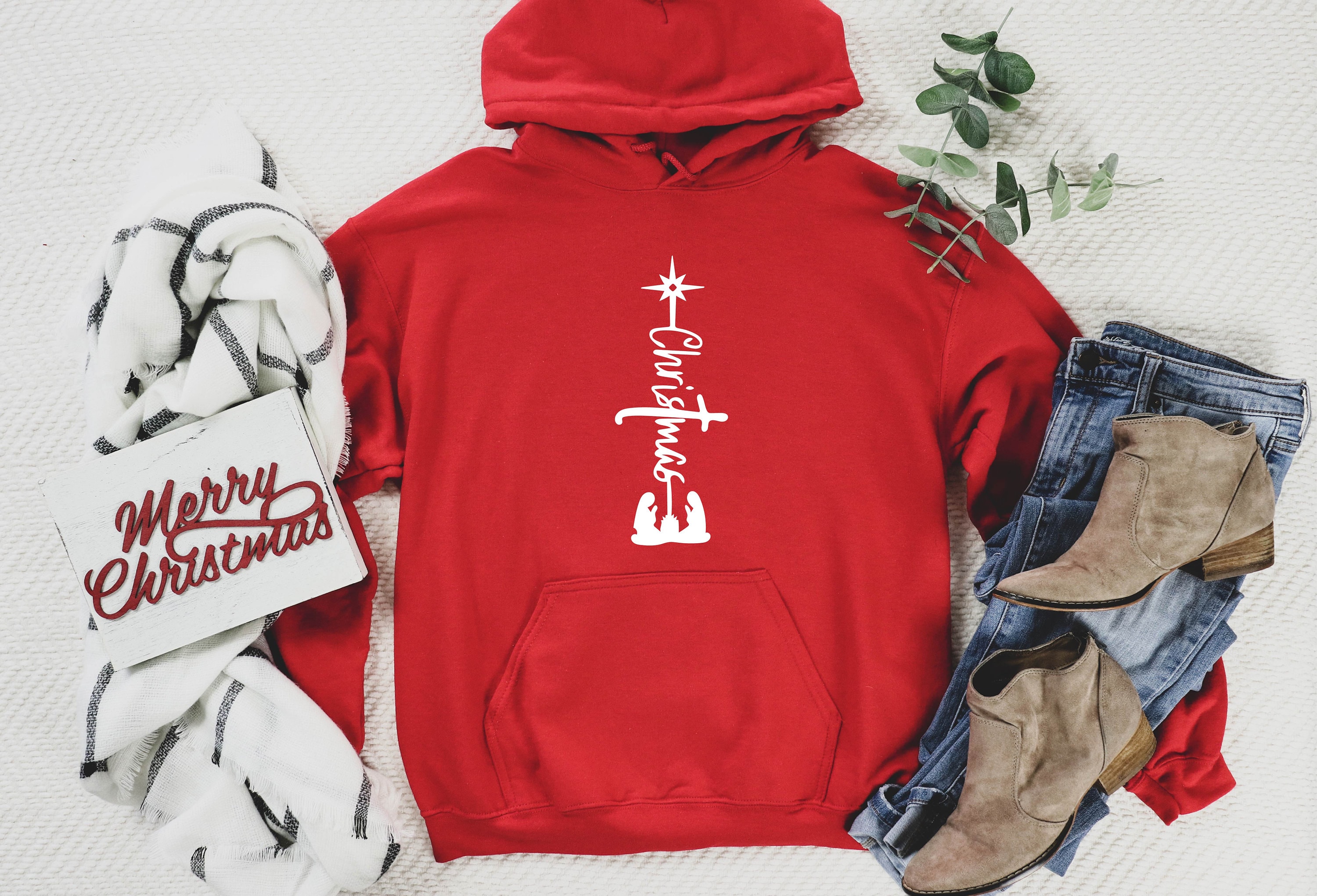 Holy Cross Shirt, Religious Christmas Sweatshirt, Xmas Prayer Sweaters ...