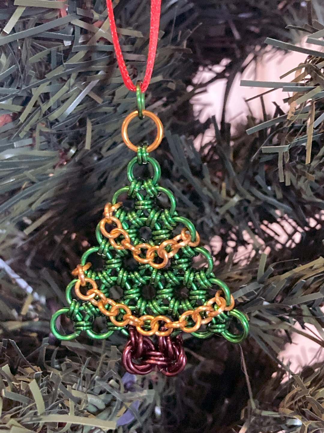 Ornament Chainmaille Golden Garland Christmas Tree - Etsy