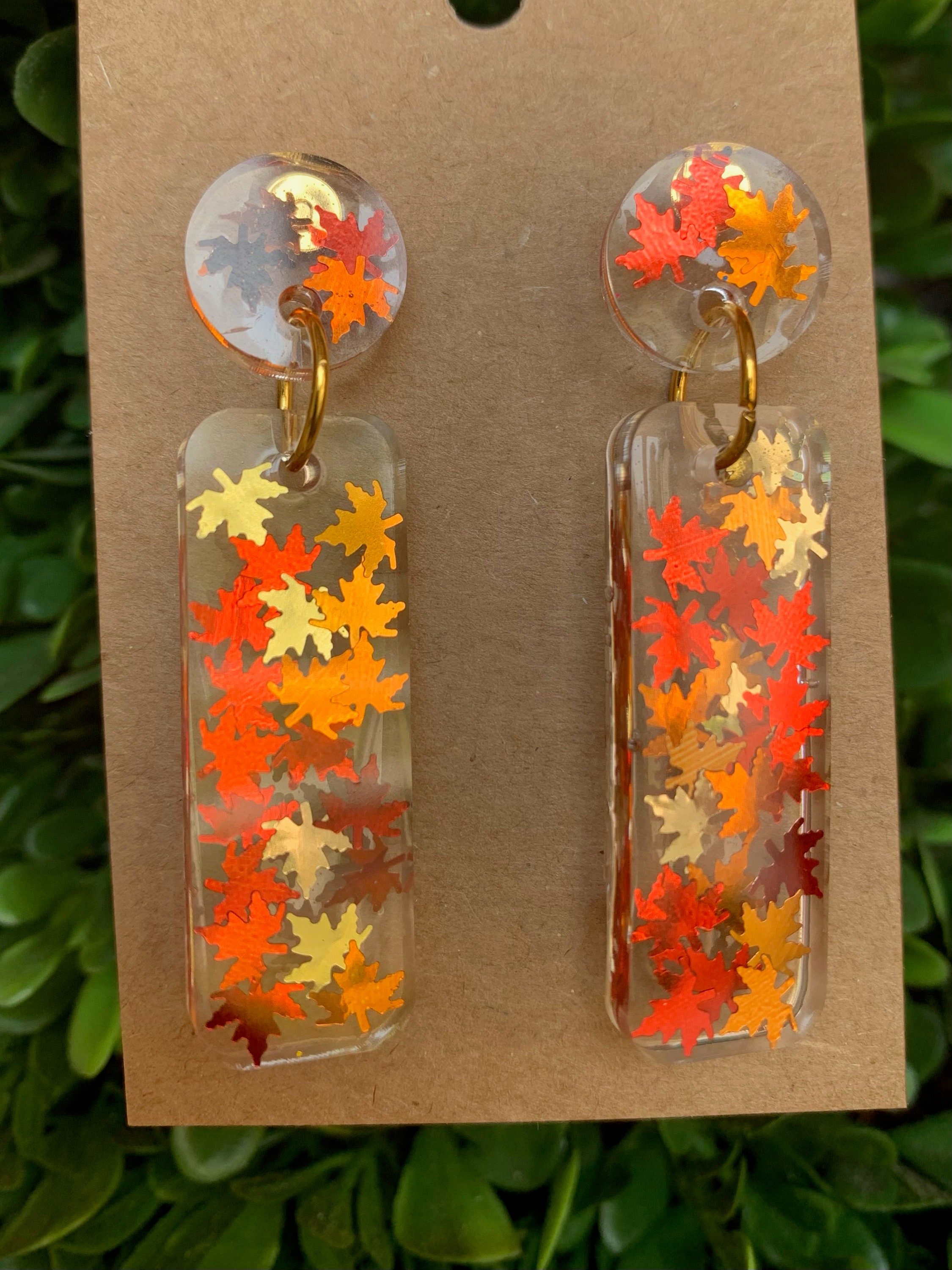 Fall Leaf Earrings - Etsy