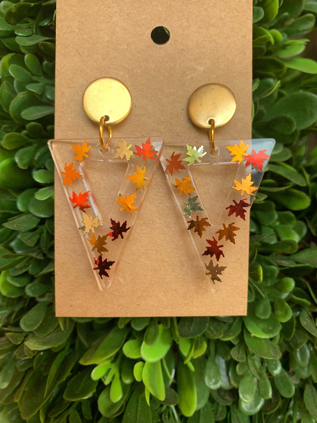 Fall Leaf Earrings - Etsy