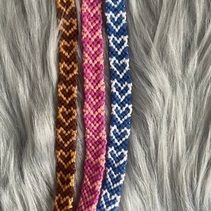 Handmade Personalised/custom Embroidery Bracelet | 12 Hearts Design ...