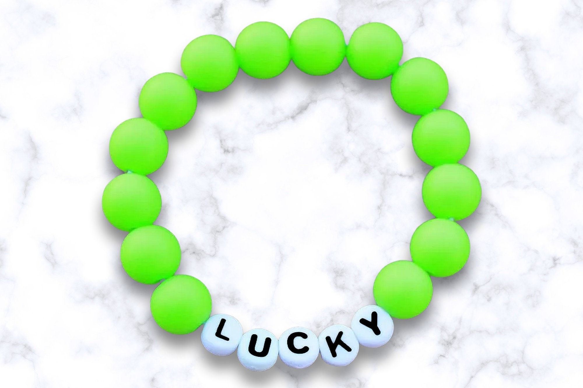 Custom Word Bead Bracelet - Etsy