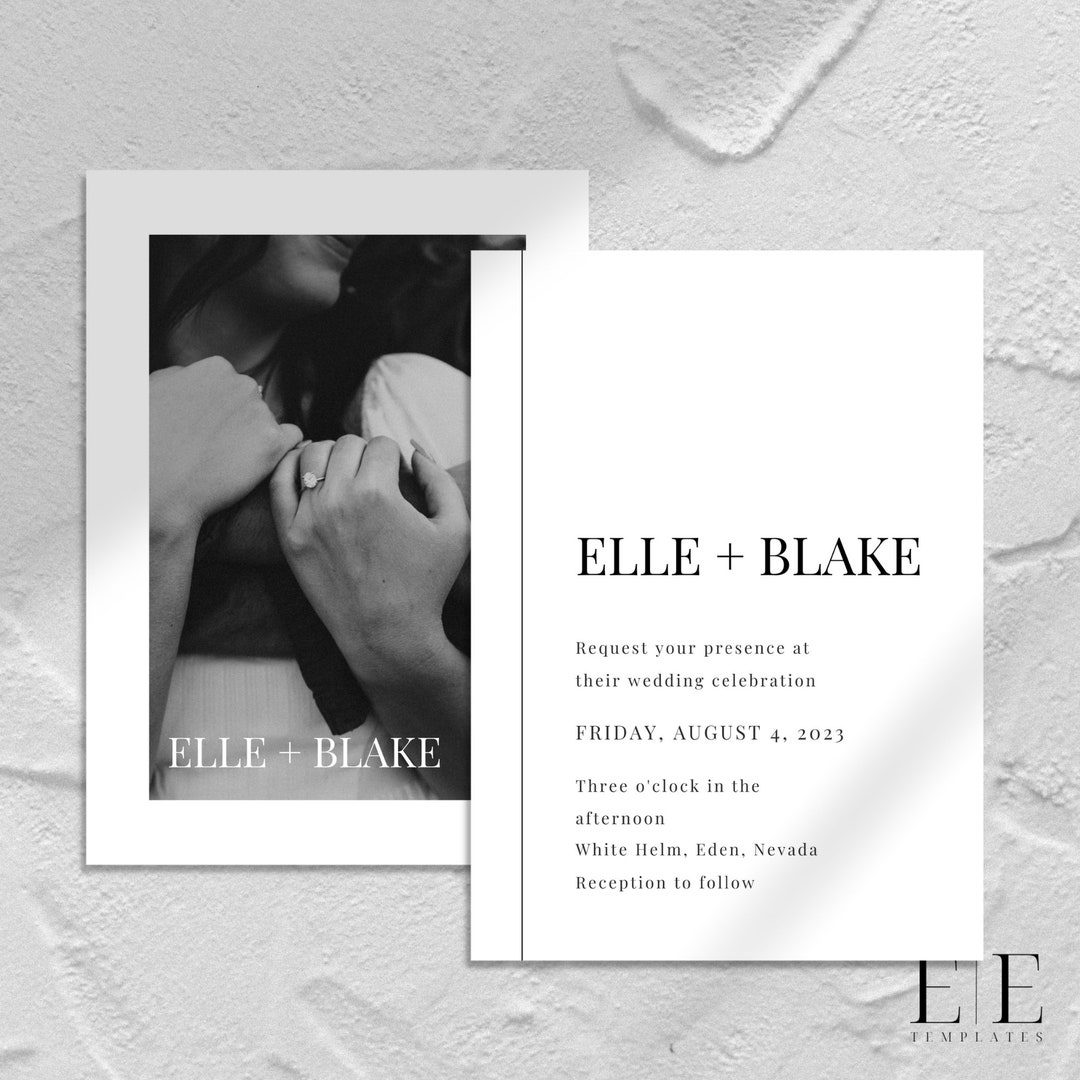 Modern Simple Wedding Template Bundle Simple Wedding - Etsy