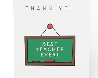Substitute Teacher Thank You Card - Etsy