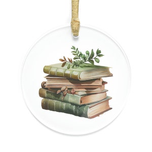 Book Lovers Ornament Book Christmas Ornament Book Club Ornament Gift ...
