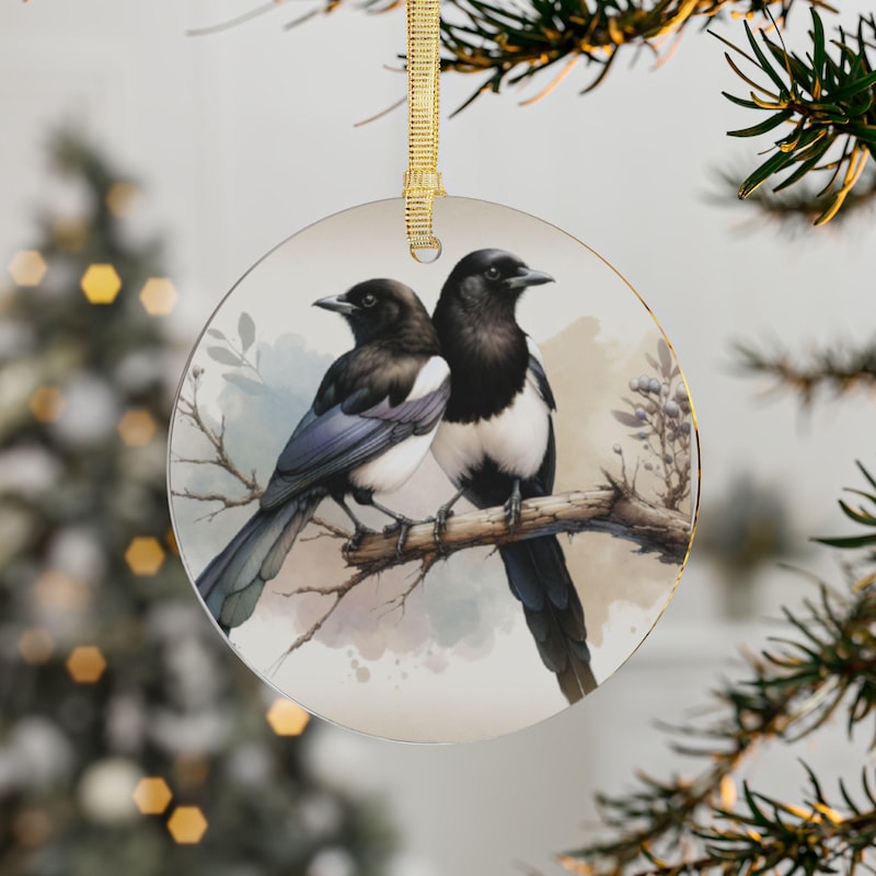 Magpie Ornament - Etsy