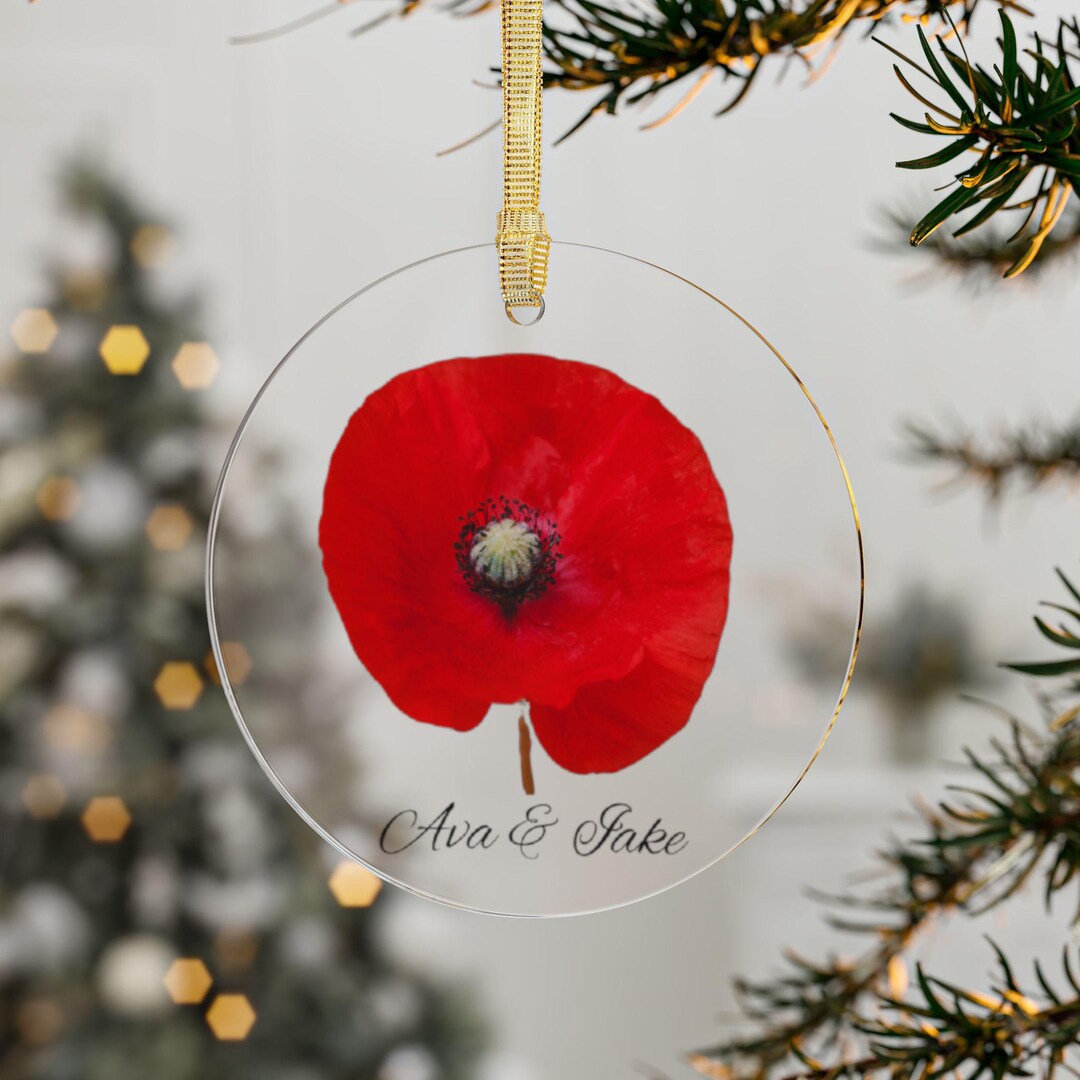 Pretty Poppy Personalized Christmas Ornament for Poppy Lover Gift ...