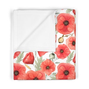 Pretty Poppies Baby Blanket for Floral Nursery Blanket for Baby Girl ...