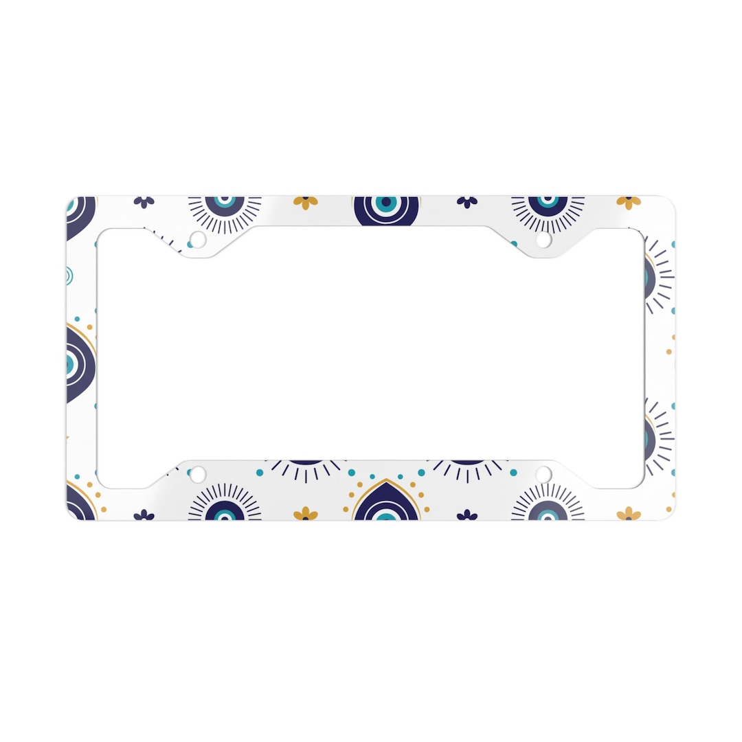 Evil Eye License Plate Frame for Good Luck Driving Gift Evil Eye Car ...