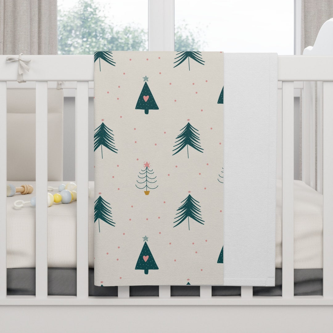 Pondering Pines Baby Blanket Fleece Pine Tree Baby Blanket for Baby Boy ...