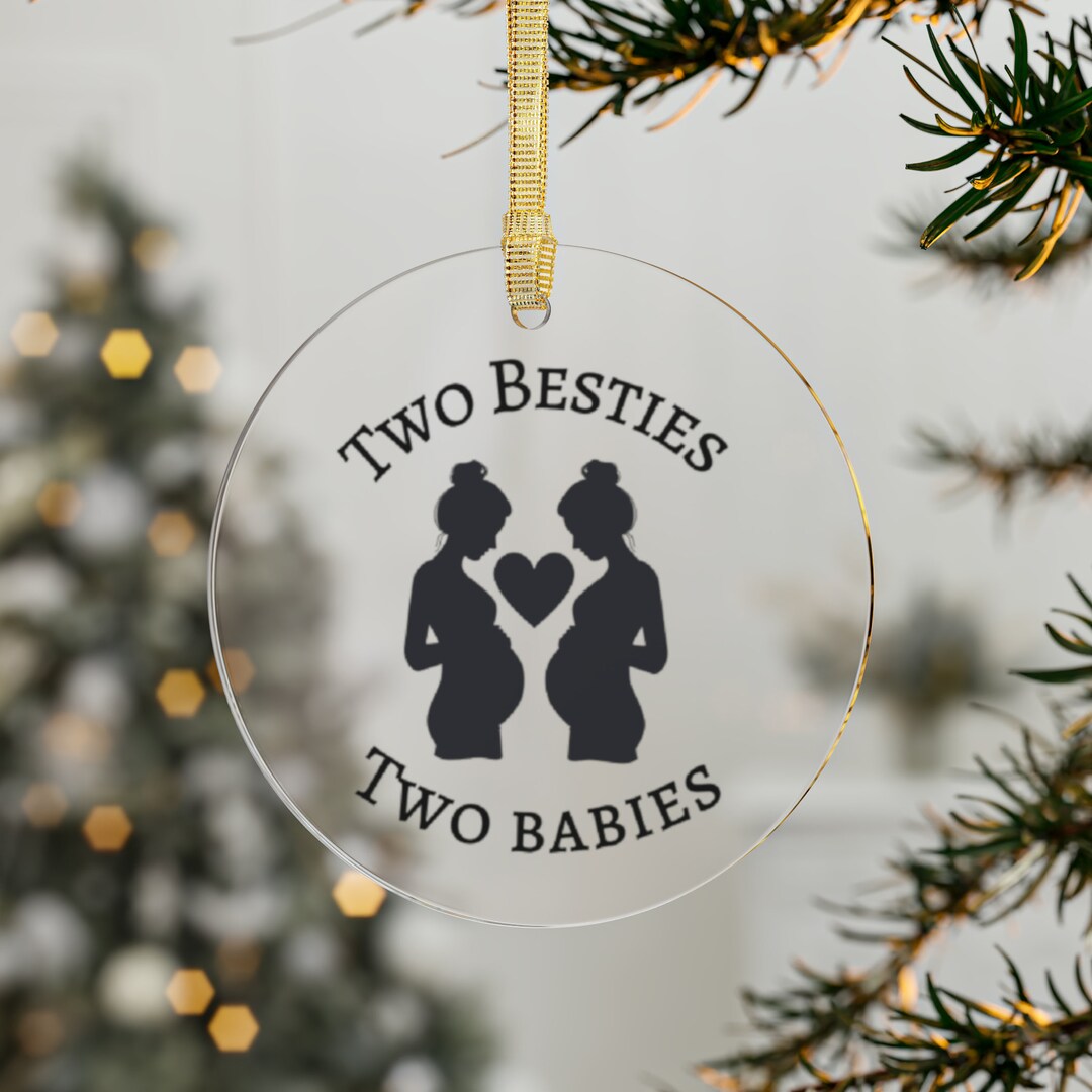 Besties Pregnancy Ornament for Pregnant Friends Gift for Best Friends ...