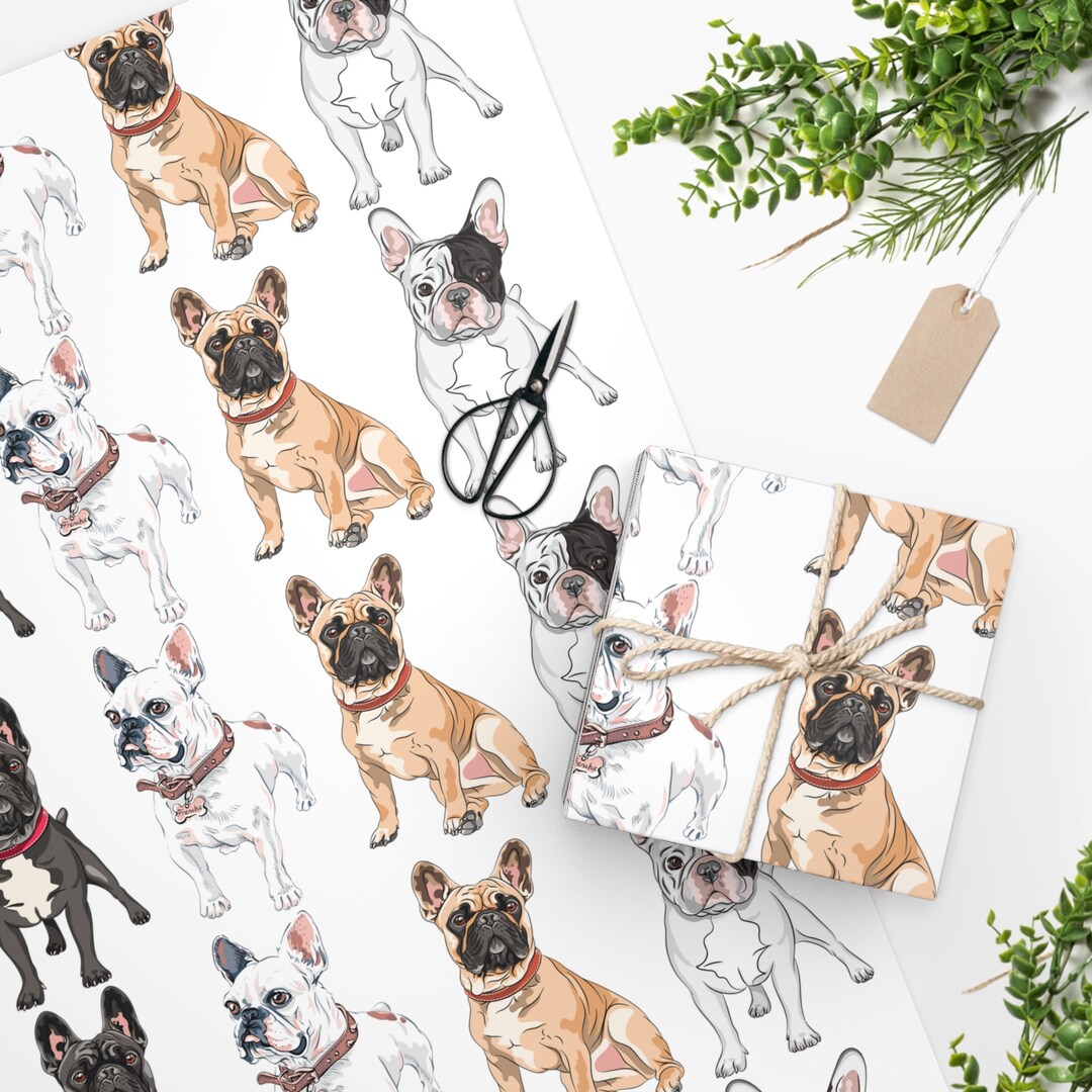Frenchie Wrapping Paper, French Bulldog Wrapping Paper, Frenchie Gifts ...
