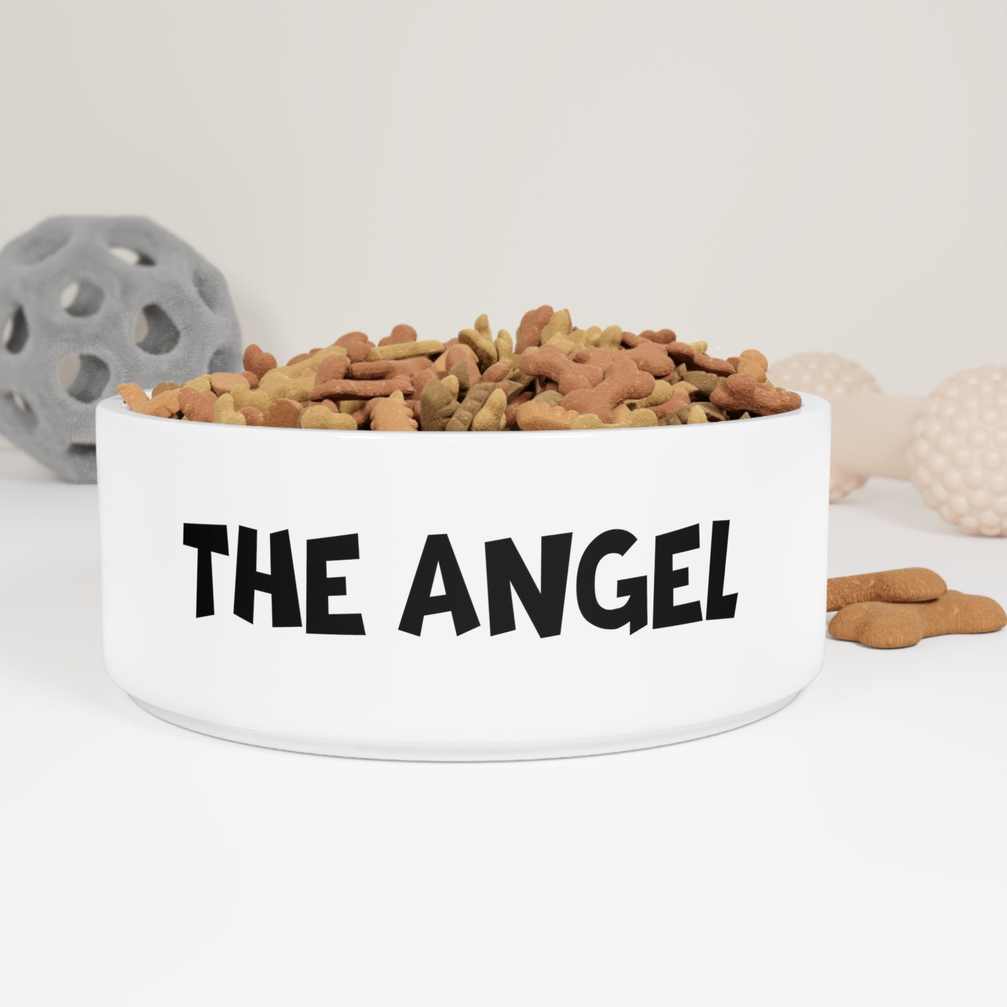 The Angel and the Attitude Double Dog Bowl Set of Two Dog Bowls Pet ...