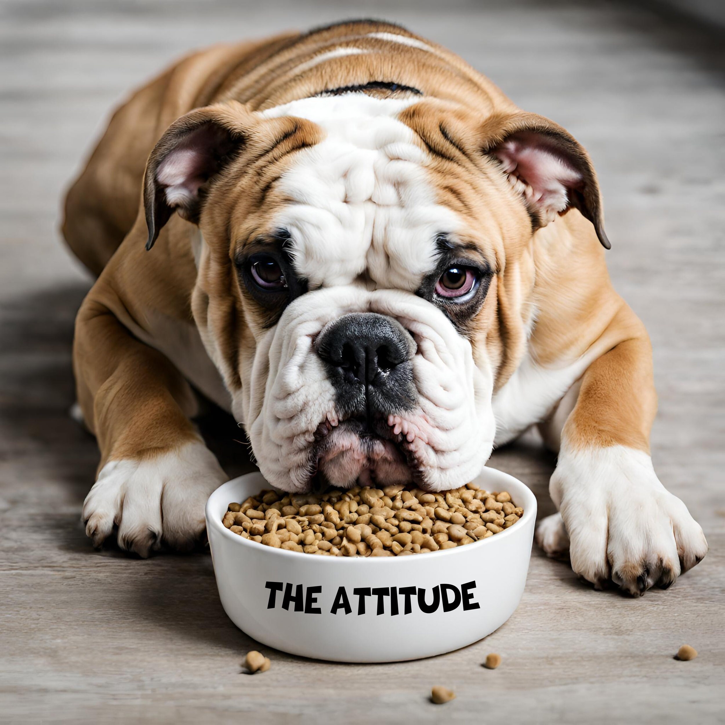The Angel and the Attitude Double Dog Bowl Set of Two Dog Bowls Pet ...