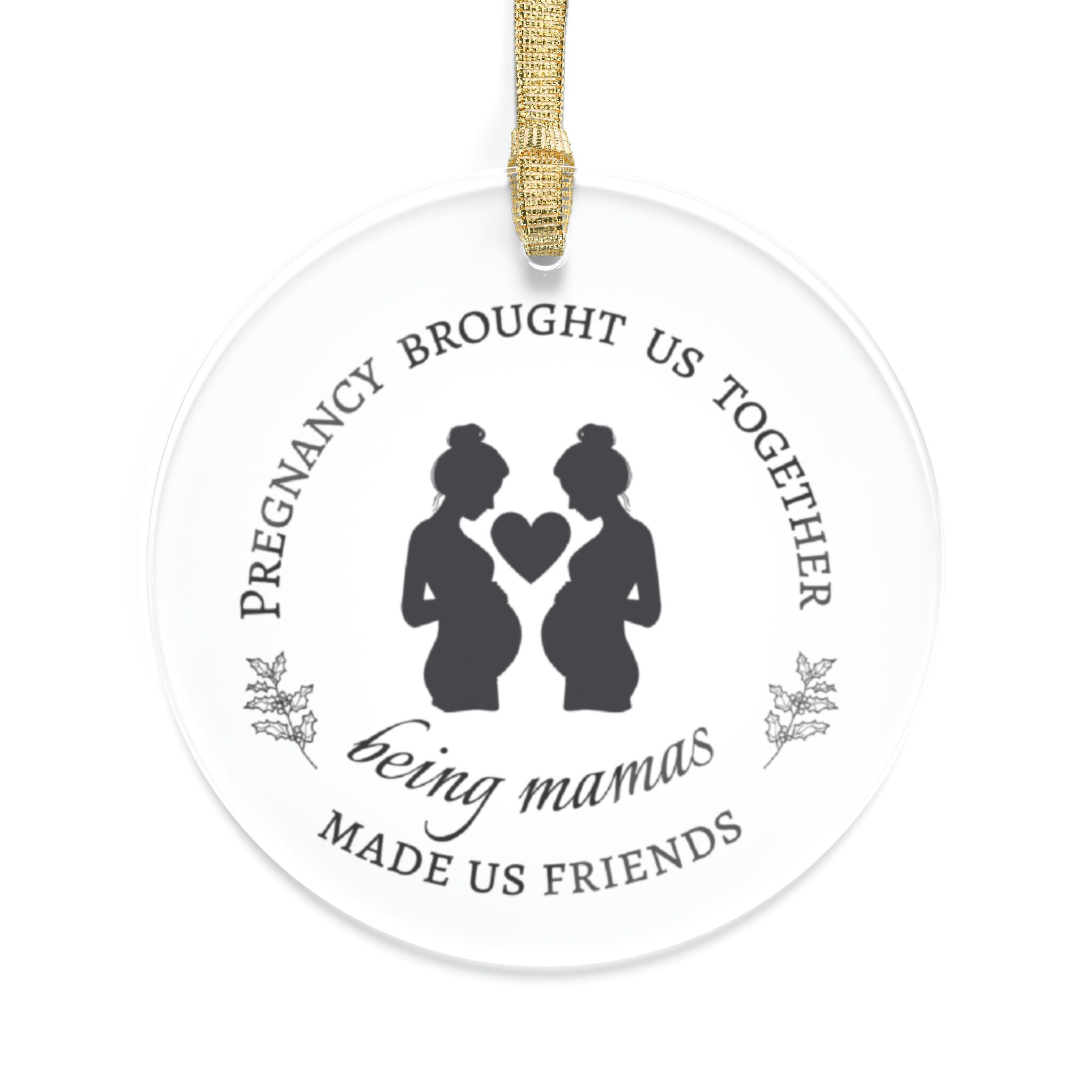 Pregnant Best Friends Ornament Pregnancy Besties Gift Pregnant Mom ...