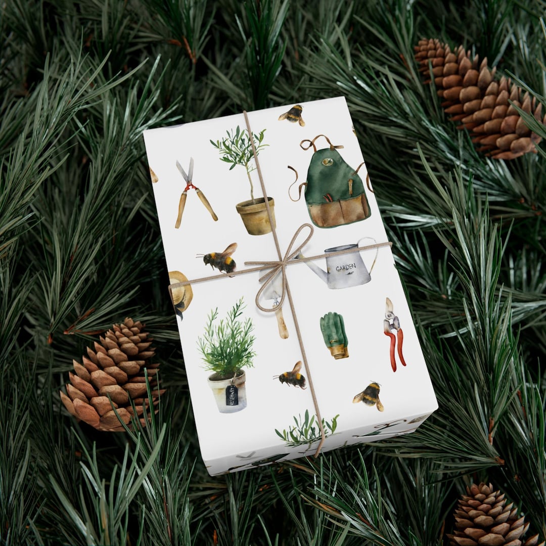 Garden Wrapping Paper for Gardener Art Gift Wrap Gardening Gifts for ...