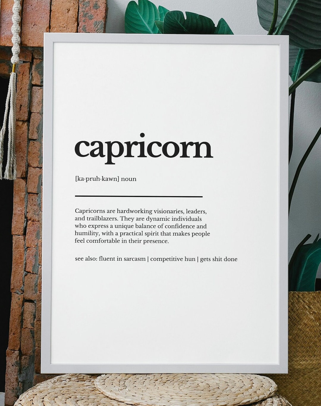 Capricorn Definition Print, Zodiac Star Sign (digital Download) - Etsy