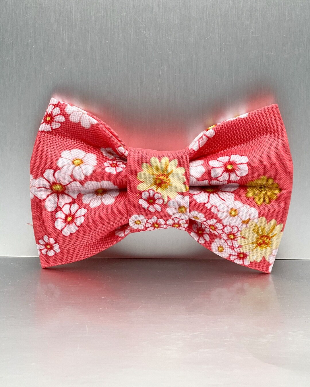 Pink Floral Dog Bow Tie. Floral Girly Dog Bow Tie, Cat Bowties, Cat ...