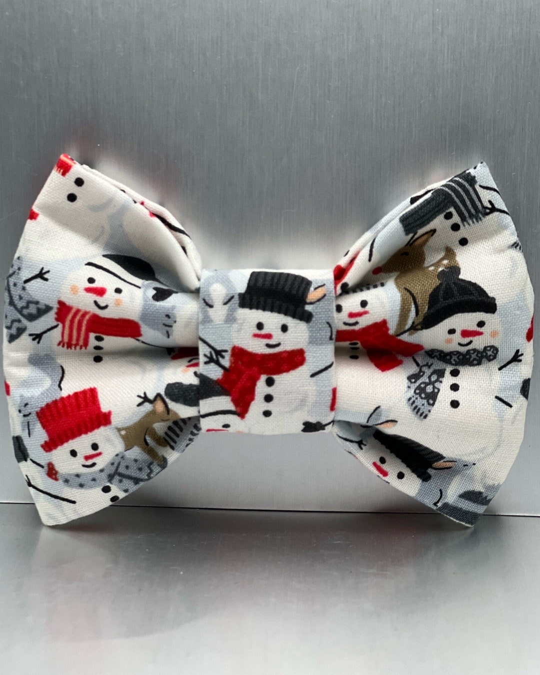 Christmas Snowman Dog Bow Tie. Christmas Dog Bowtie, Christmas Cat Bow ...