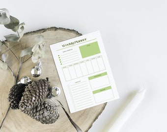 Afro Bloom Digital Planner Green 53-page Digital Planner, Daily, Weekly ...