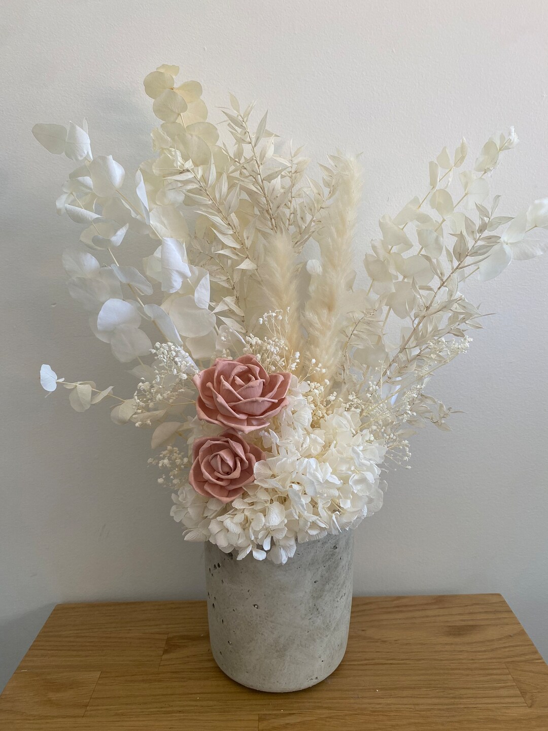 Dried Flower Arrangement | Ceramic Vase | - Etsy