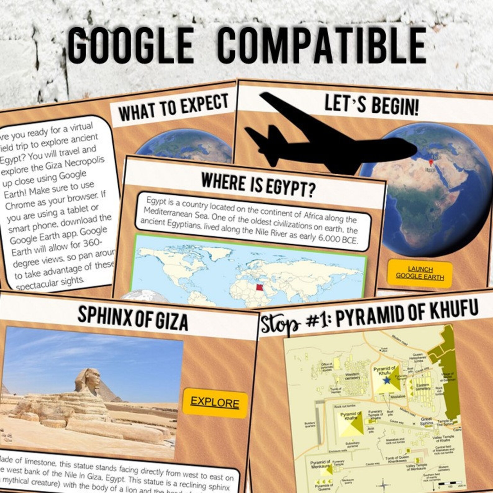 Ancient Egypt Virtual Field Trip, Great Pyramid of Giza, Sphinx ...