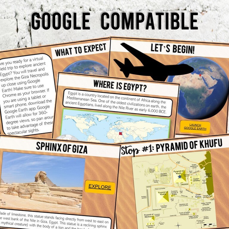 Ancient Egypt Virtual Field Trip, Great Pyramid of Giza, Sphinx ...