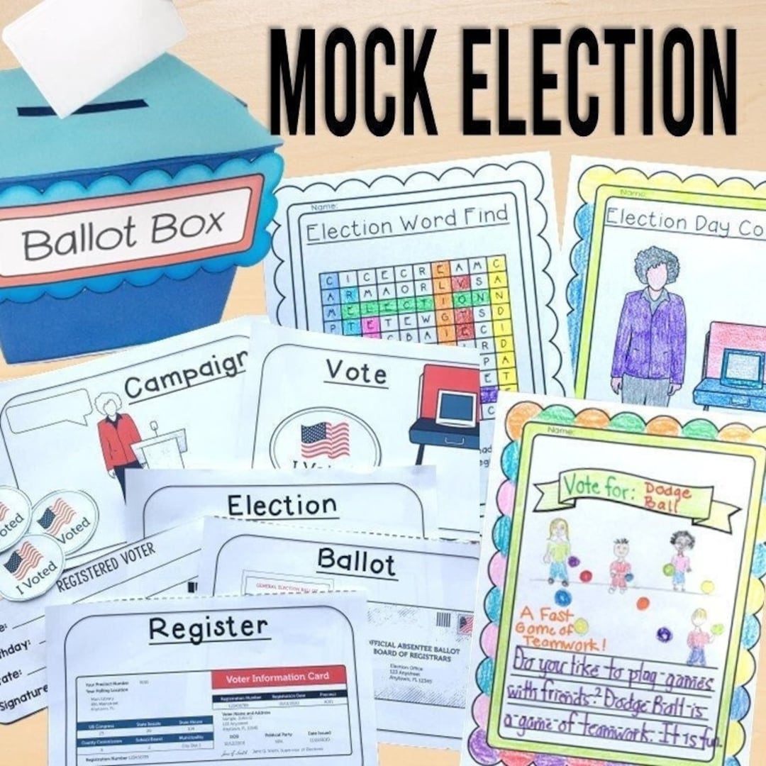 Election Day, Mock Election Voting Simulation, In-class Election Kit ...
