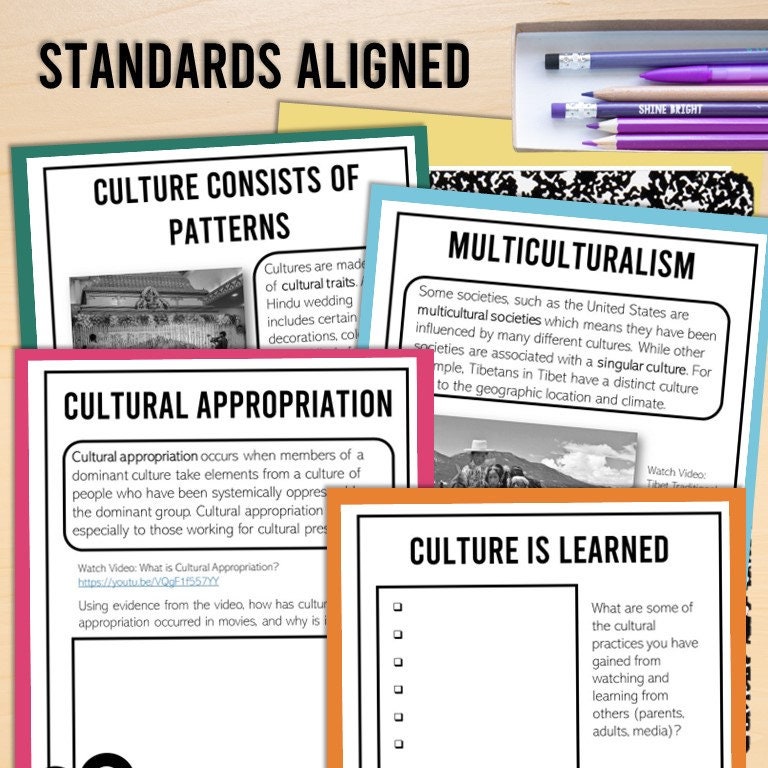 Introduction to Culture Lesson, Activities, Printable Student Booklet ...
