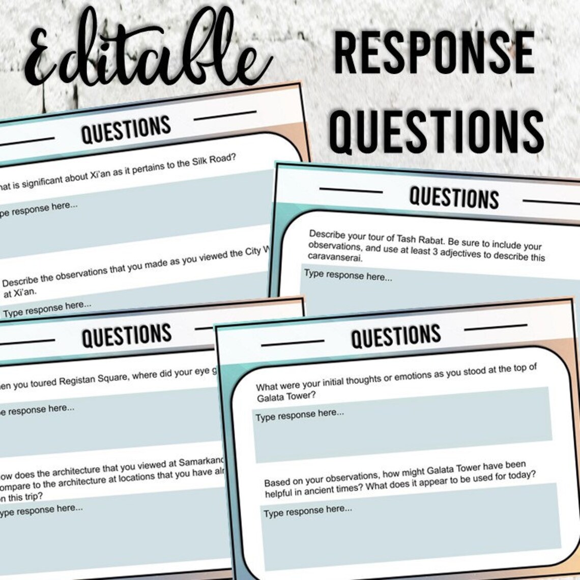 The Silk Road Simulation for Ancient History, Virtual Field Trip ...