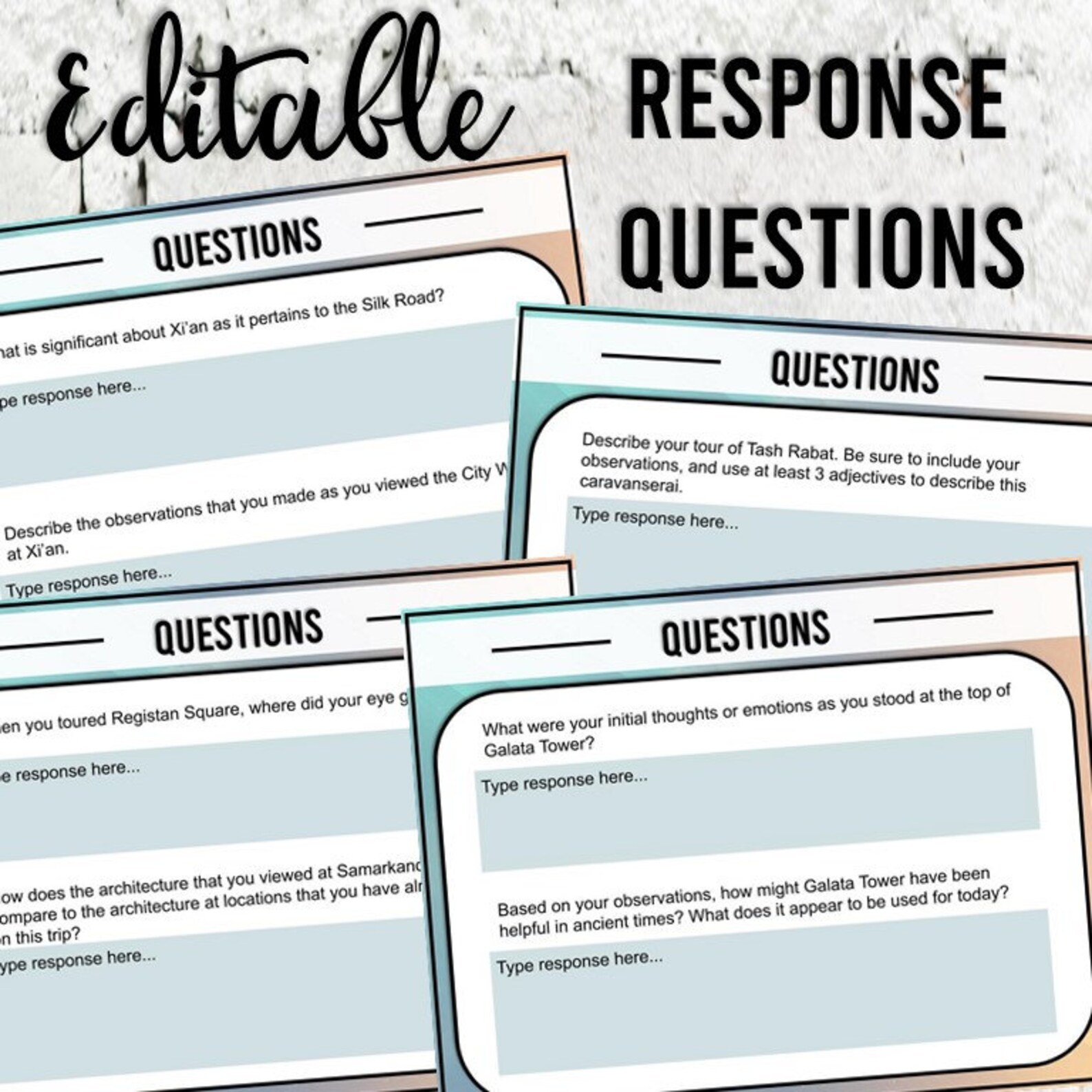 The Silk Road Simulation for Ancient History, Virtual Field Trip ...